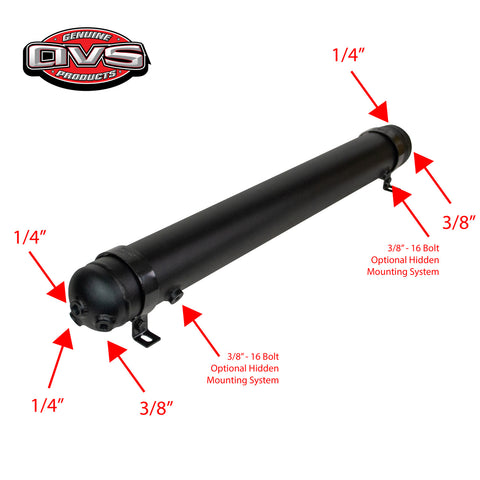 AVS 2 Gallon Aluminum Tank - Black - Complete Air Ride