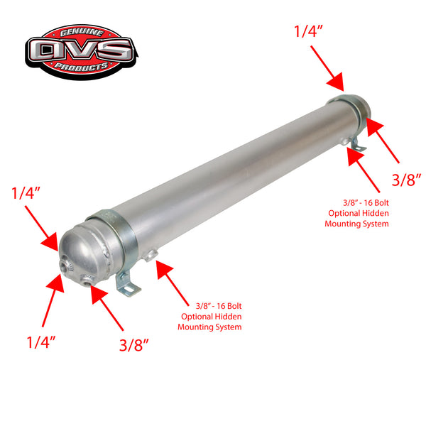 AVS 2 Gallon Aluminum Tank - Raw - Complete Air Ride